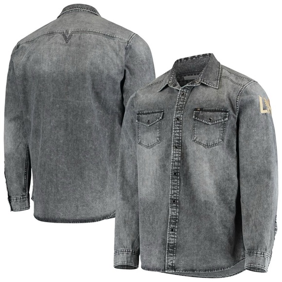 Guess | Shirts | Mens Lafc Black Denim Long Sleeve Button Up | Poshmark